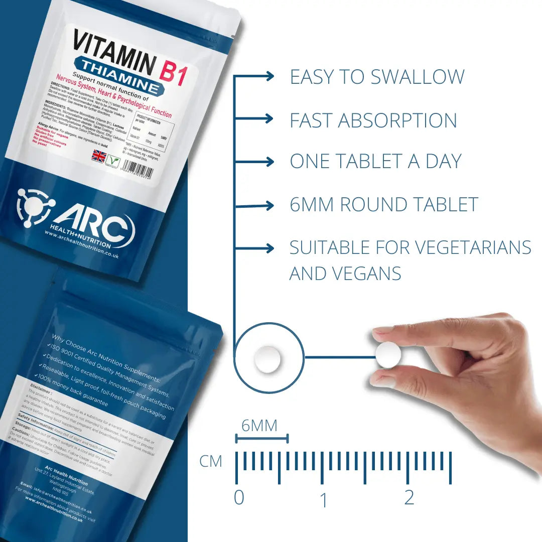 Vitamin B1 Thiamine 50mg Tablets for Energy and Nervous System Support ...